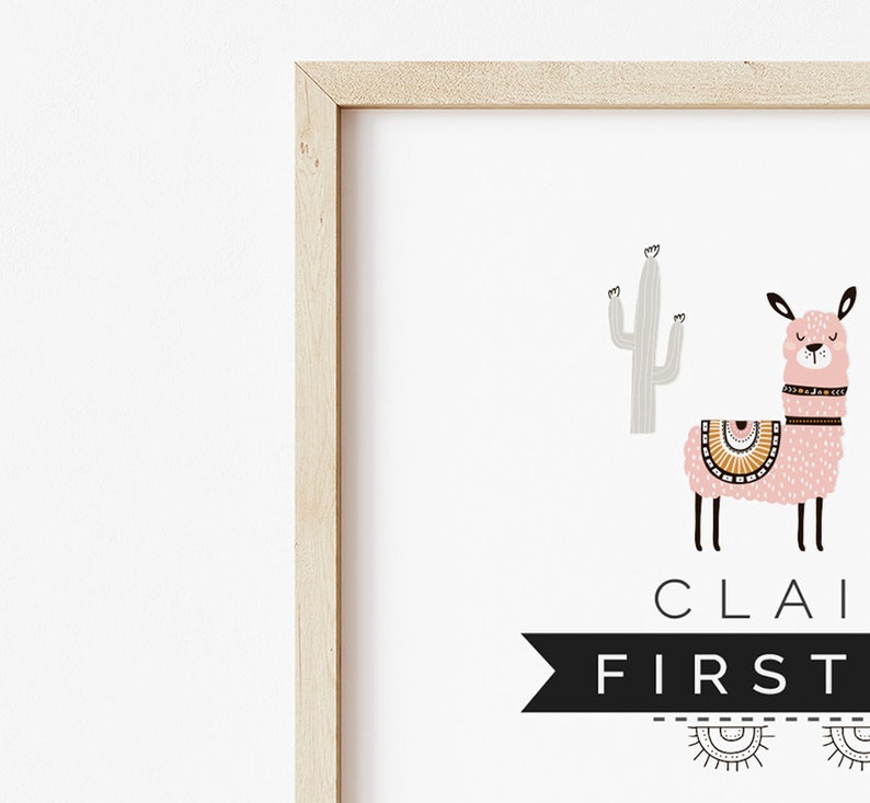 Llama Milestone Poster, First Year Sign, Editable Template, A Llama Fun ...