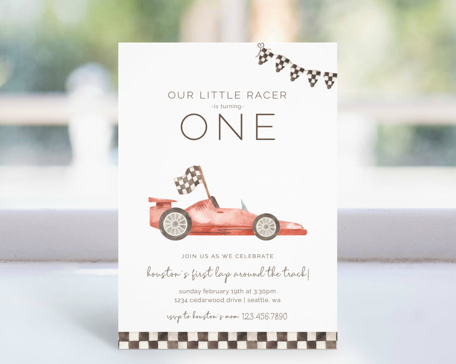 First Lap Birthday Invitation Editable Template Sporty Race - Etsy