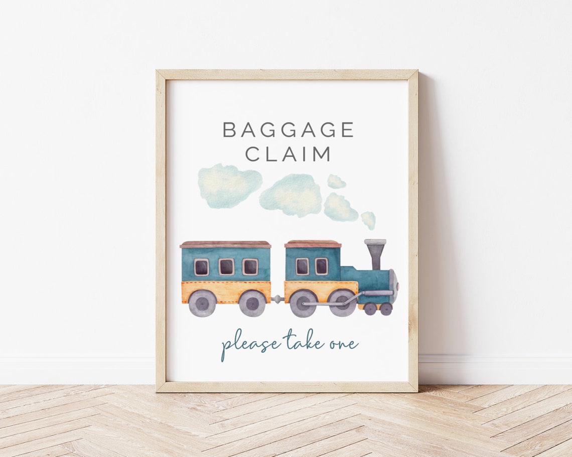 Train Baggage Claim Table Sign Fueling Station Table Sign - Etsy