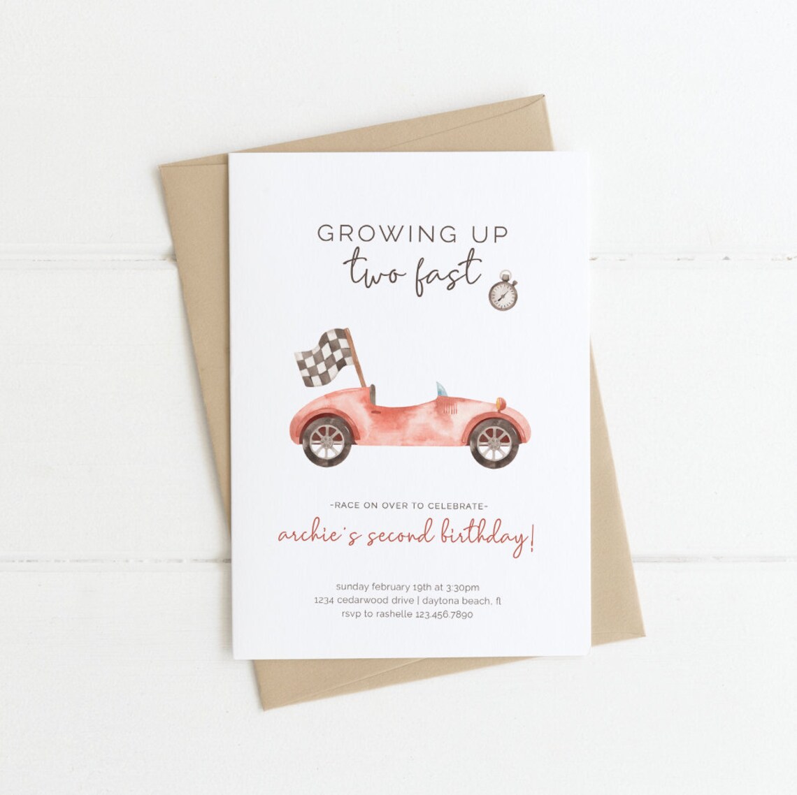 Growing up Two Fast Birthday Invitation Editable Template - Etsy