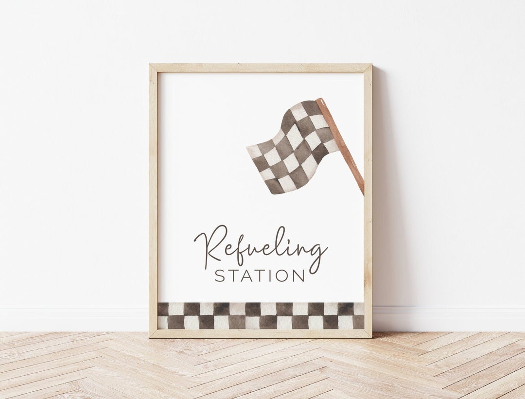 Refueling Station Table Sign, Editable Template, Fueling Station, Food ...