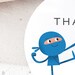 Ninja Thank You Tags Warrior Birthday Labels Editable - Etsy