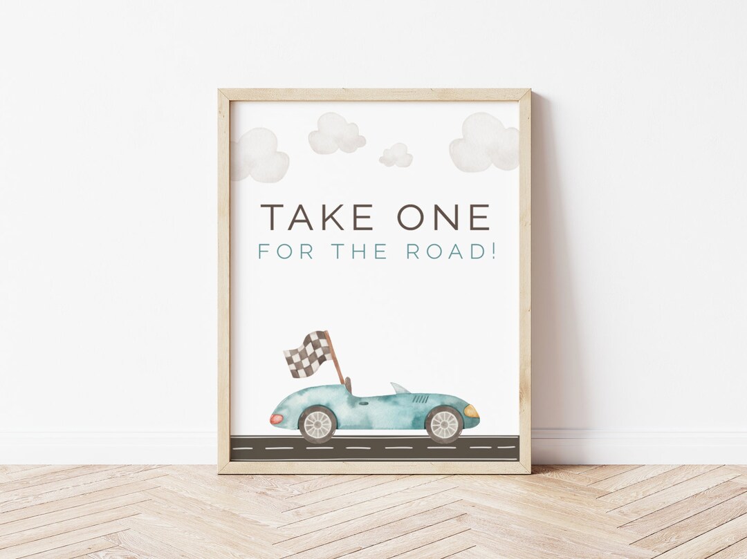 Race Car Favor Sign, Editable Template, Racing Favor Table Sign, Two ...