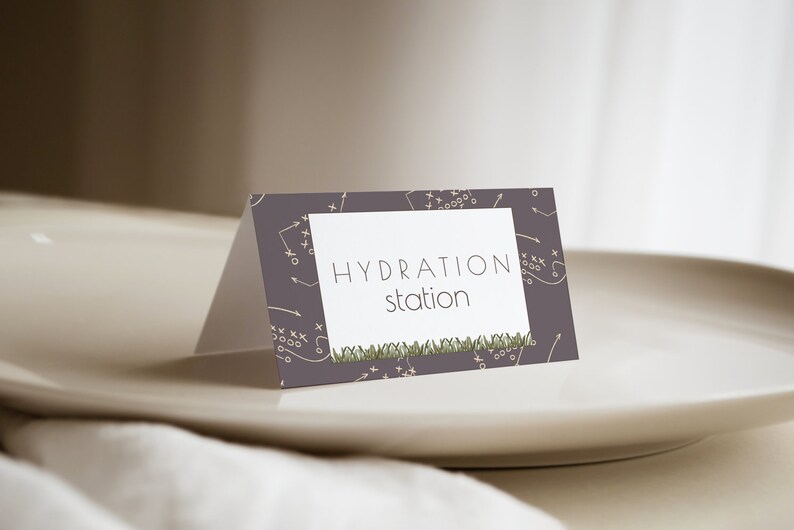 Football Theme Food Tent Labels Editable Template Line of - Etsy