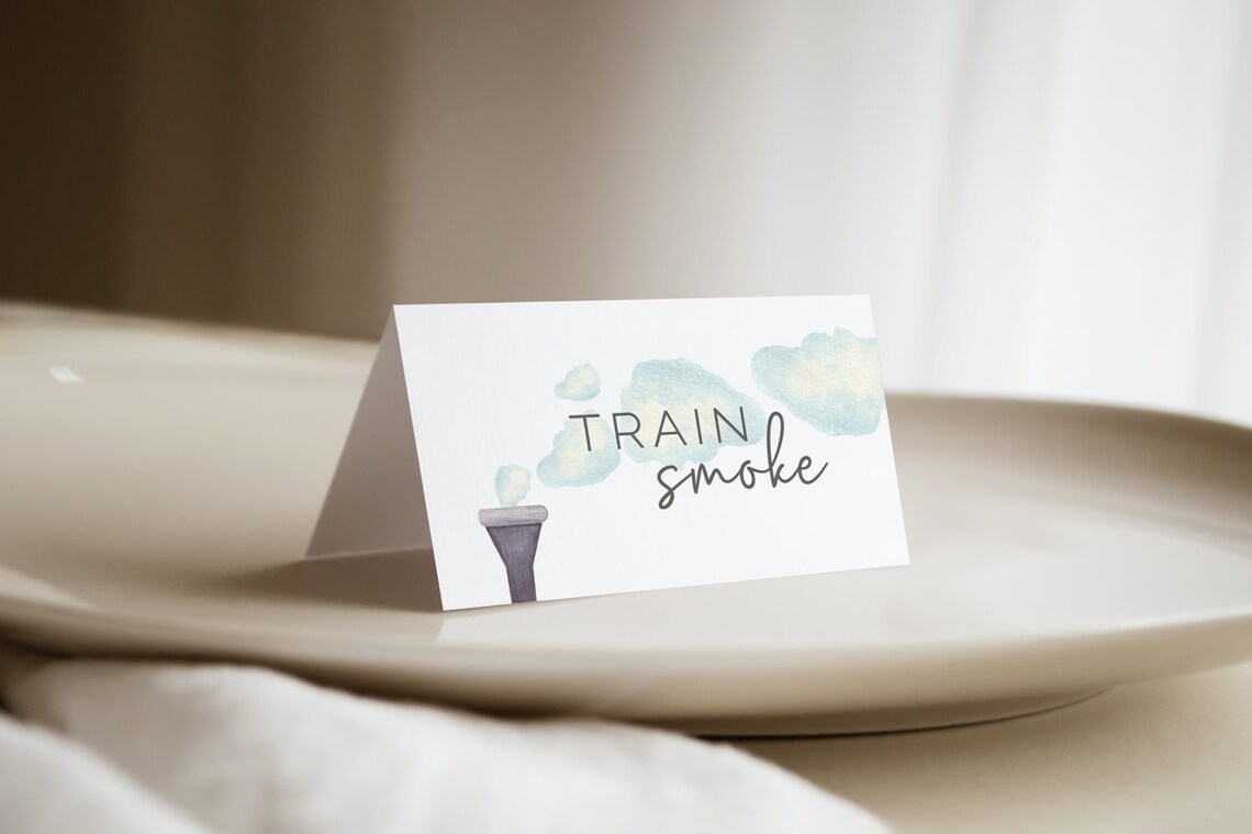 Train Theme Food Tent Labels, Editable Template, Steam Locomotive ...