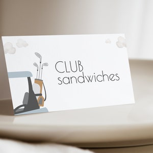 Golf Food Tent Labels, Editable Template, Golfing Labels, Printable ...
