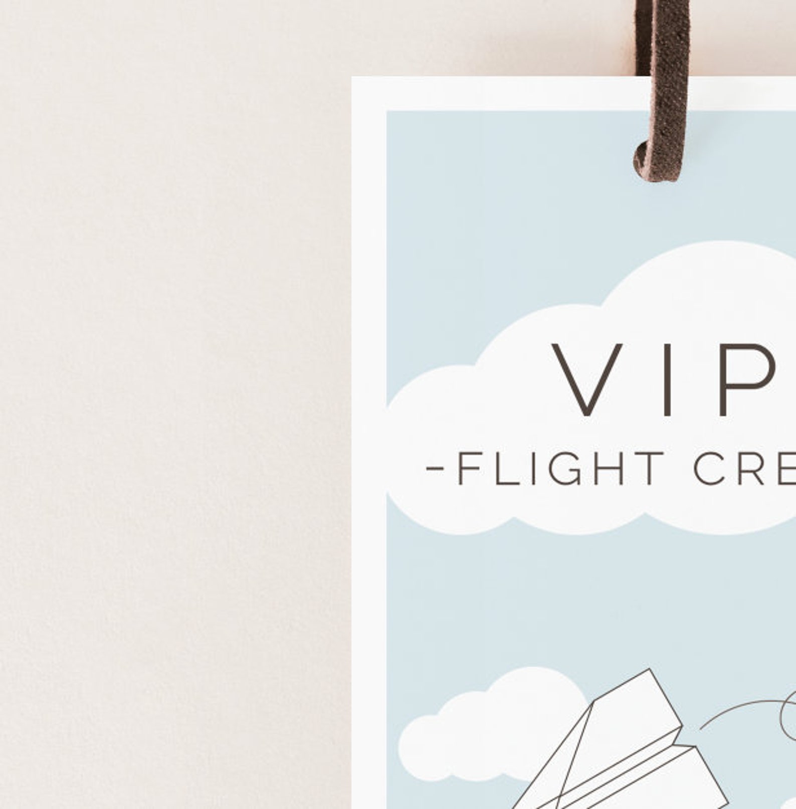 Paper Airplane VIP Flight Crew, Editable Template, Vintage Airplane ...