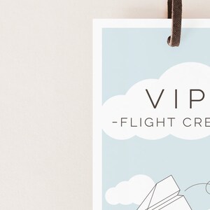 Paper Airplane VIP Flight Crew, Editable Template, Vintage Airplane ...