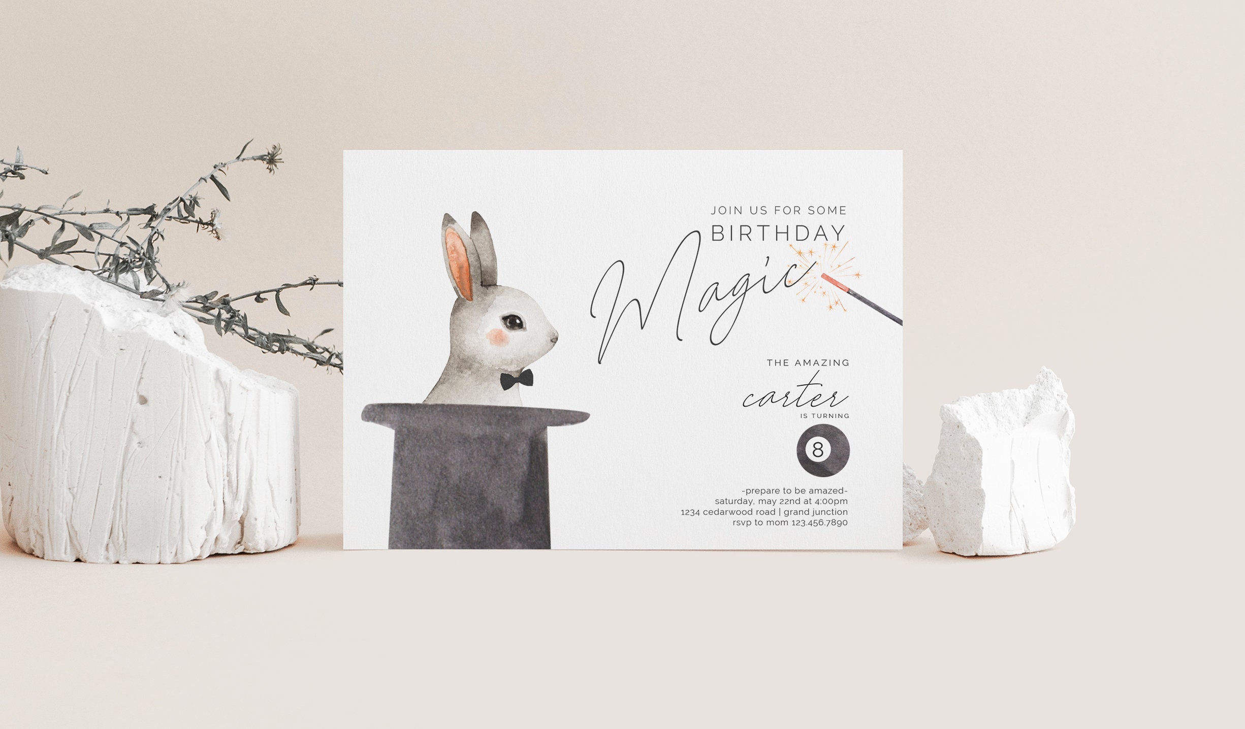 Magic 8 Ball Birthday Bundle Set Editable Template Magic 8th - Etsy