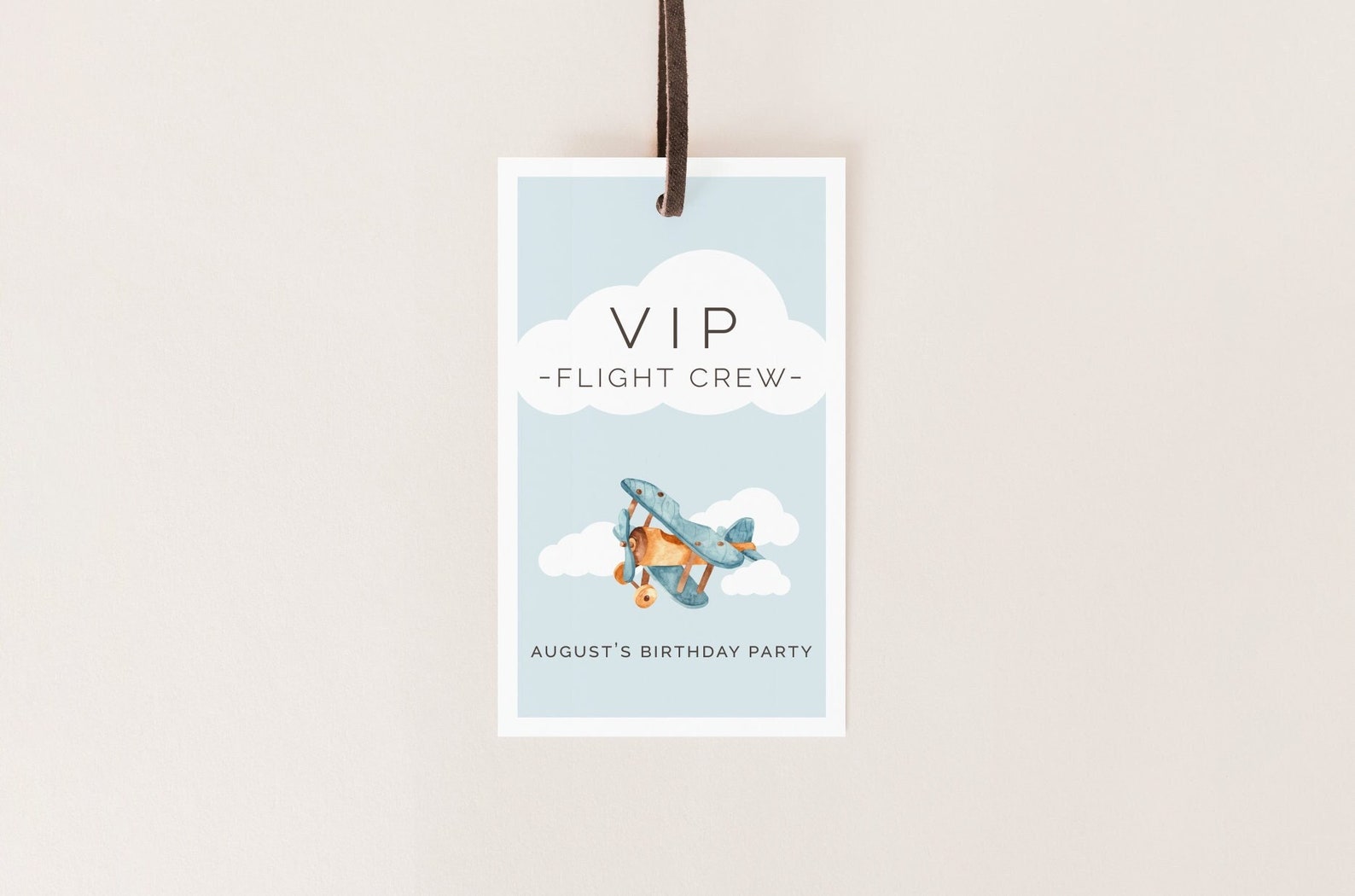 Airplane VIP Flight Crew, Editable Template, Vintage Plane Party Extra ...
