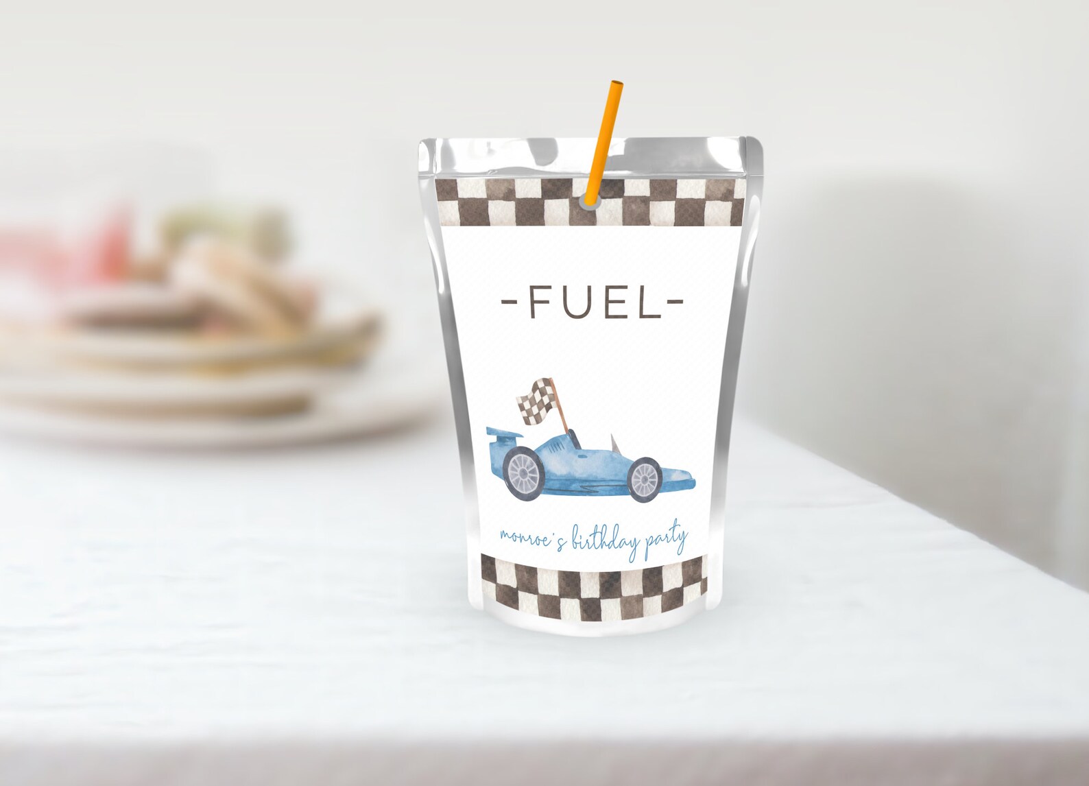 Racing Juice Drink Labels Editable Template Fuel Vintage | Etsy