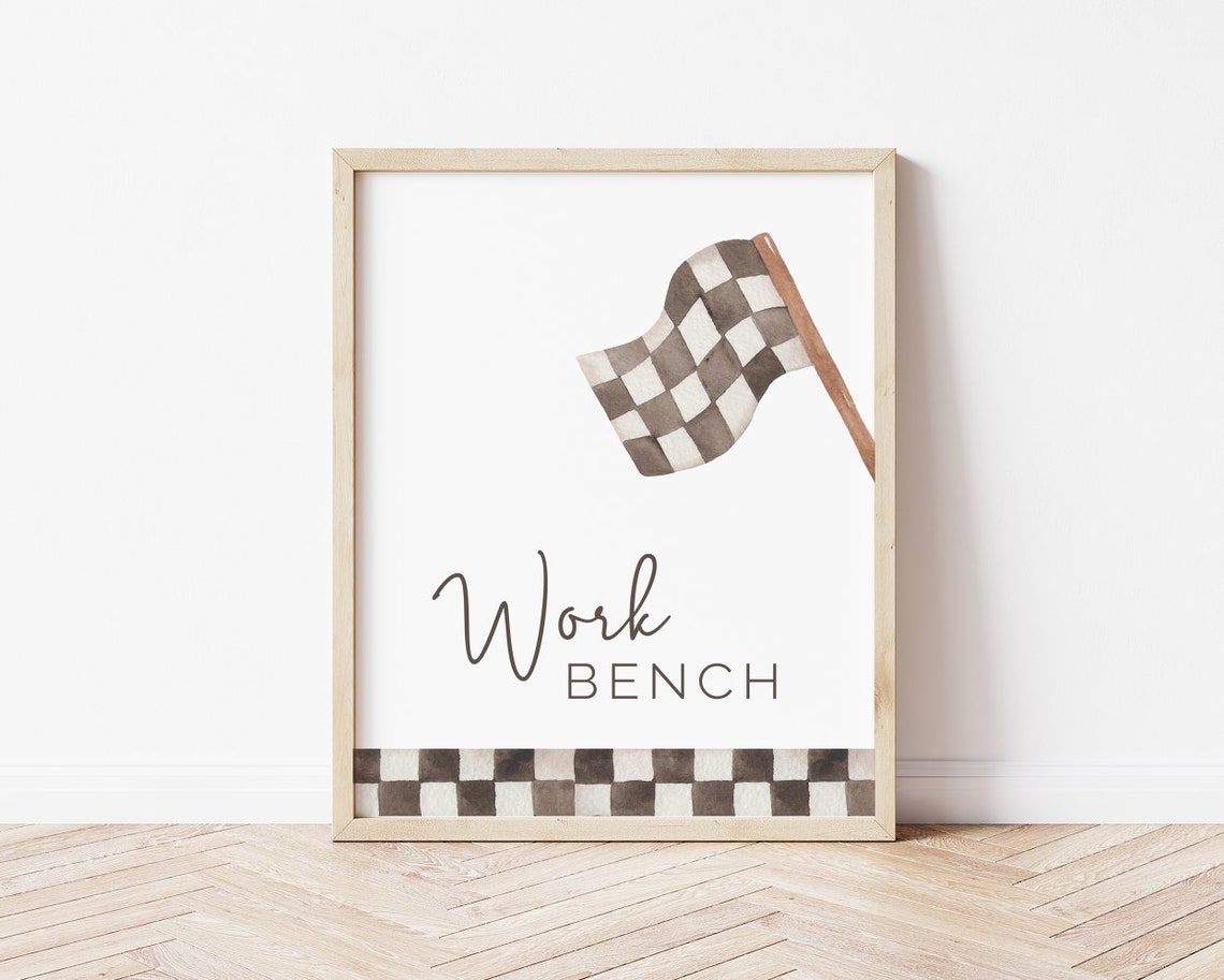 Racing Table Signs, Race Car Theme Signs, Editable Template, Paint Shop ...
