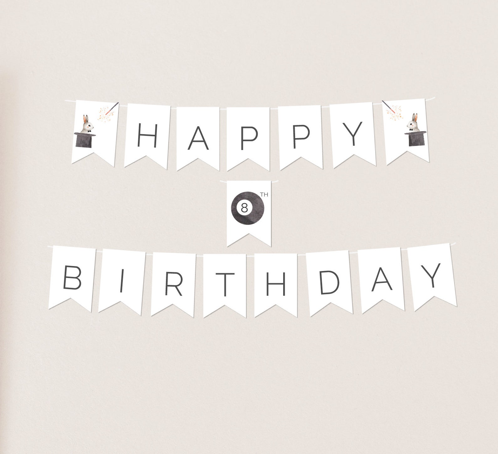 Magic 8 Ball Birthday Bundle Set Editable Template Magic 8th - Etsy