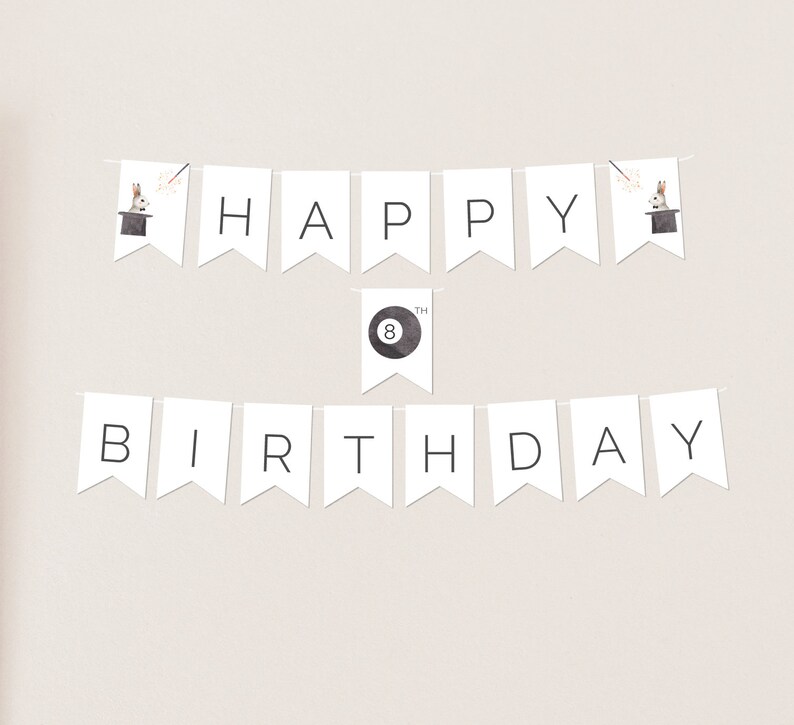 Magic 8 Ball Birthday Bundle Set Editable Template Magic 8th - Etsy