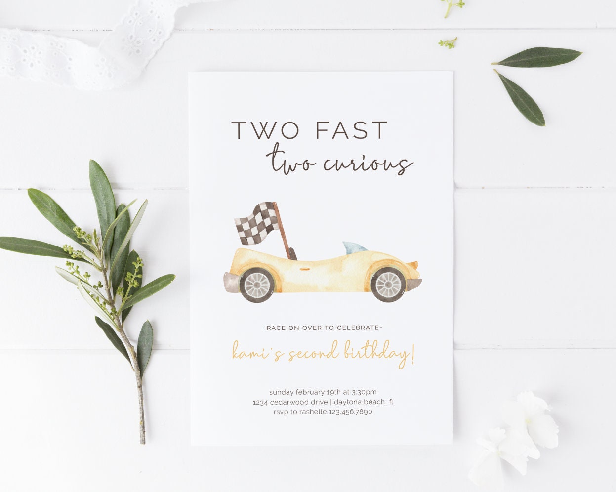 Two Fast Two Curious Birthday Invitation Editable Template | Etsy