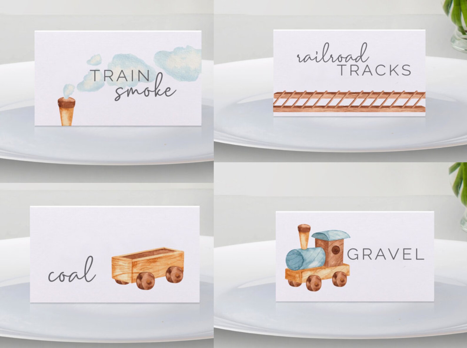 Train Theme Food Tent Labels Editable Template Wooden Train - Etsy