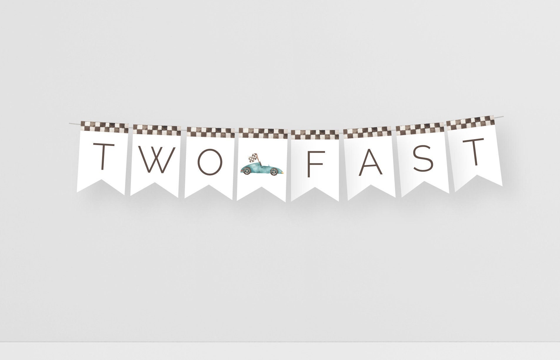 Two Fast Birthday Banner Editable Template Growing up Two - Etsy