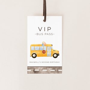Yellow Bus Birthday Bundle Set, Editable Template, School Bus Birthday ...