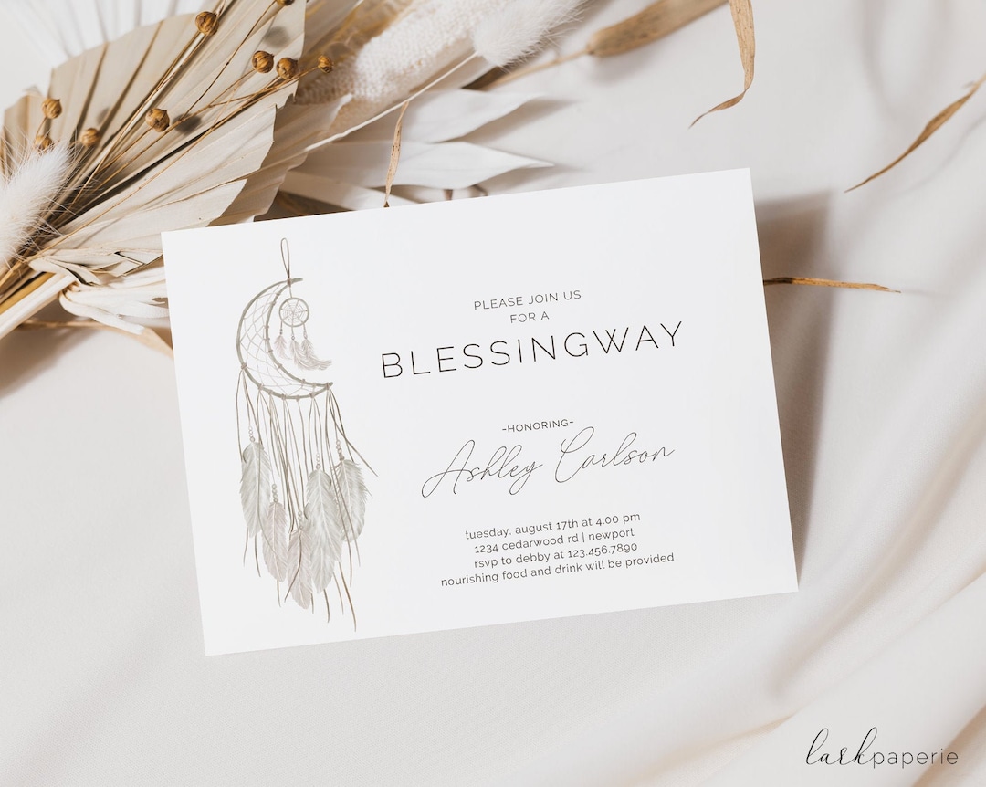 Blessingway Invitation, Editable Template, Moon Macrame, Mother's ...