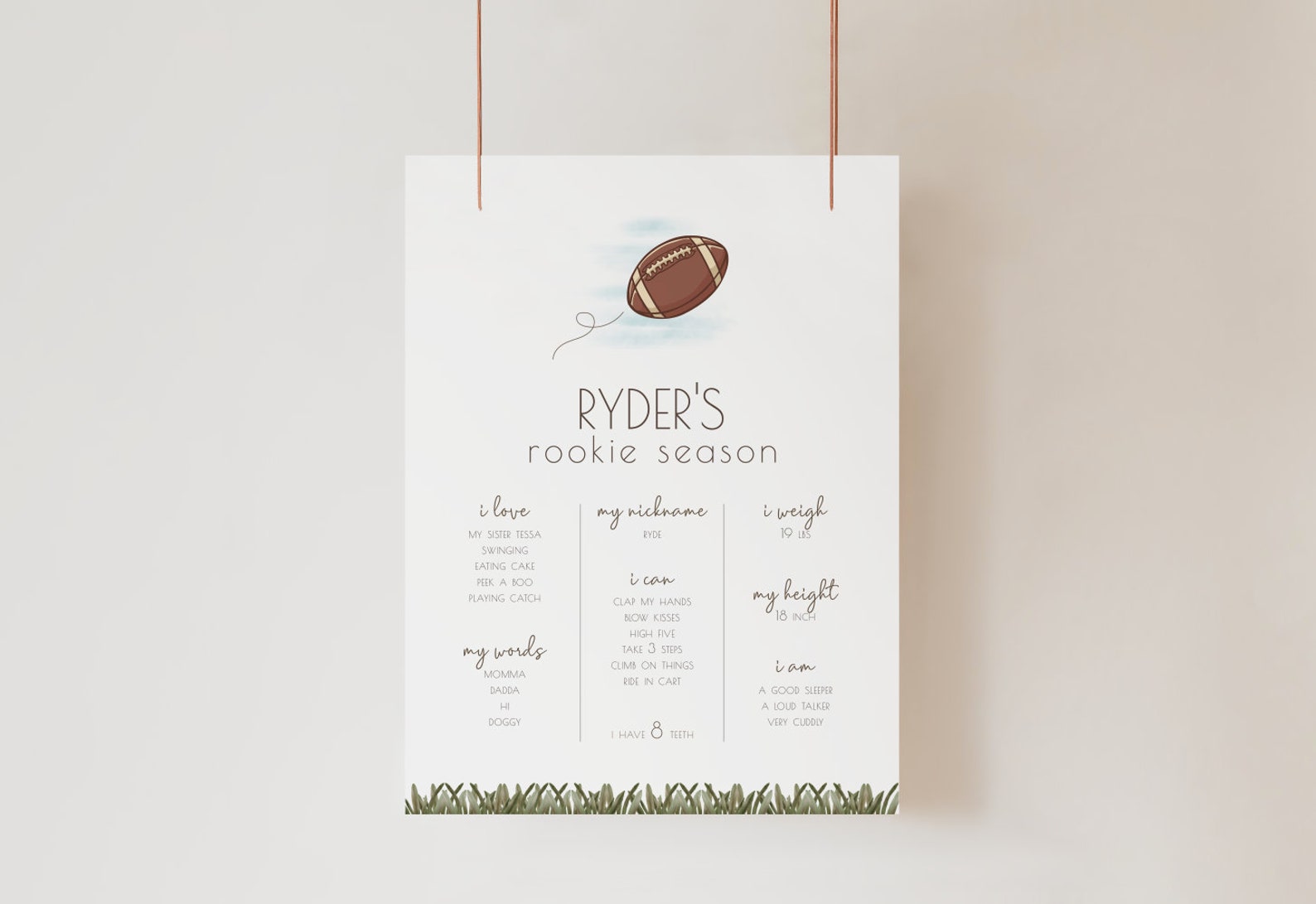Football Theme Birthday Bundle Set Editable Template Kick - Etsy
