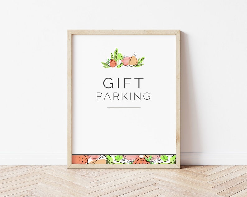 Gift Parking Table Sign, Editable Template, Farmers Market Decor, Food ...