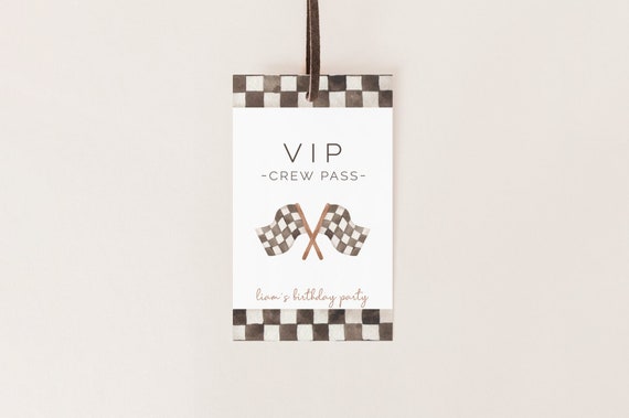 VIP Crew Pass Editable Template Two Fast Vintage Racing - Etsy