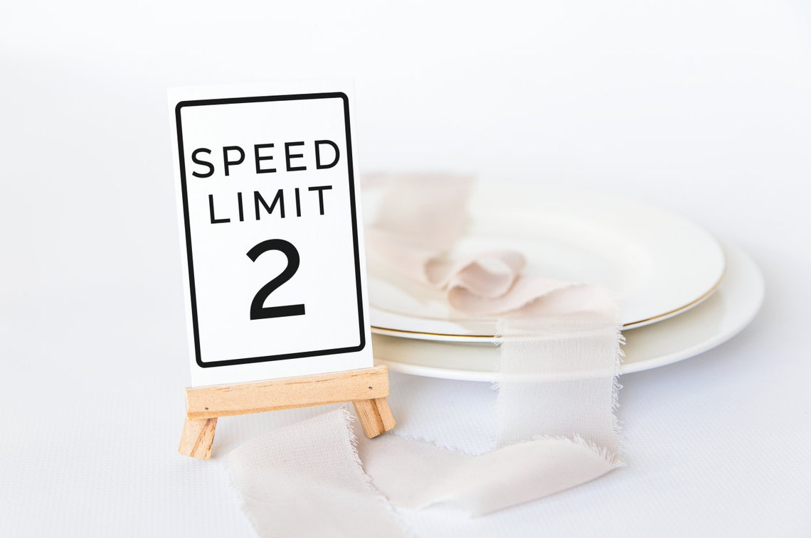 Speed Limit Sign Editable Template Two Fast Two Curious - Etsy