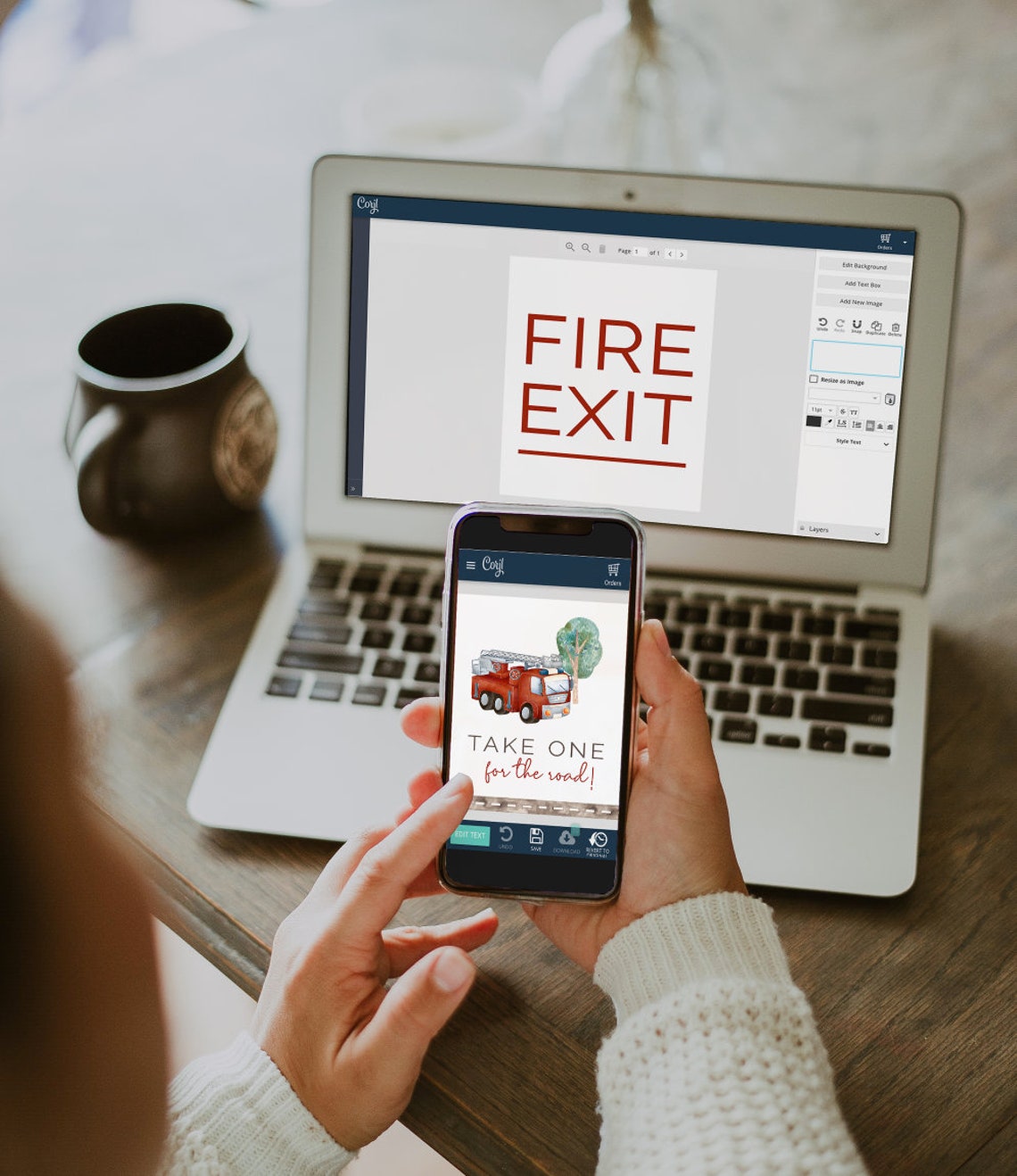 Firetruck Table Signs, Firefighter Theme Signs, Editable Template, Fire ...