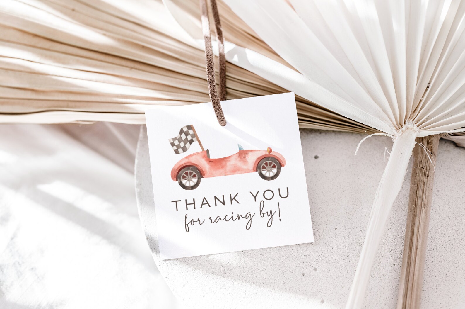 Racing Thank You Tags Editable Template Red Race Car Thank | Etsy