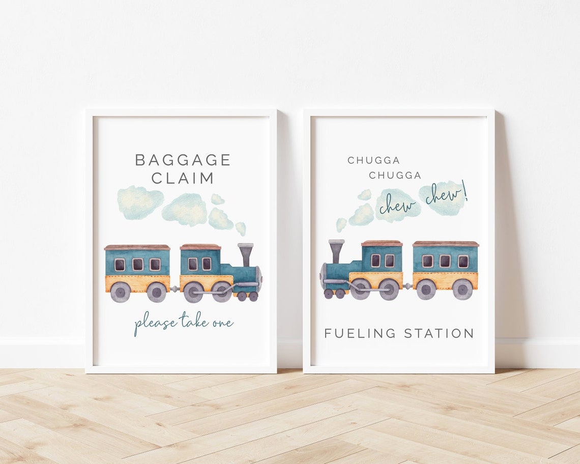Train Baggage Claim Table Sign Fueling Station Table Sign - Etsy