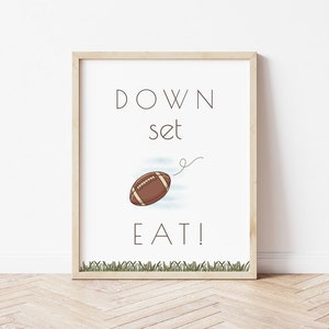 Football Theme Table Signs, Concession Stand, Editable Template, Down ...