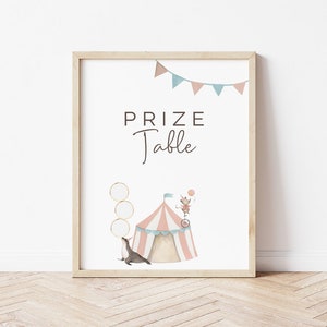 Circus Theme Table Signs, Carnival Party Signs, Editable Template, Ring ...