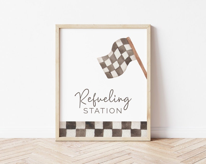 Refueling Station Table Sign Editable Template Fueling - Etsy