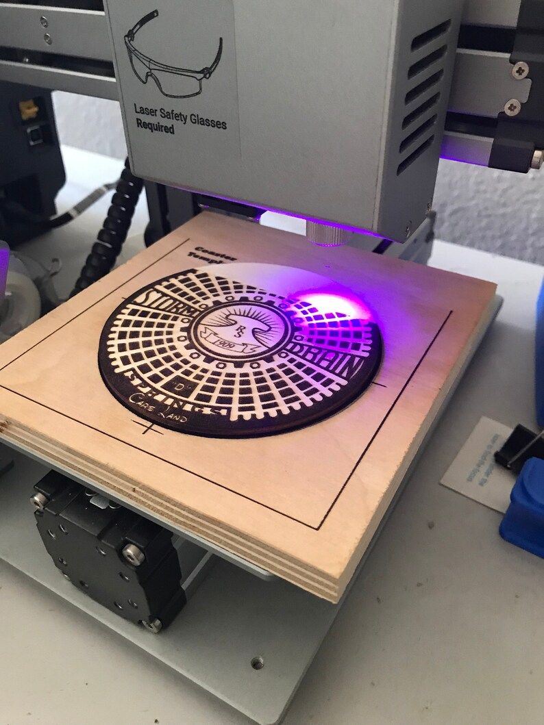 Theme Park Manhole Coasters Disney Manhole Covers Wood Drink Coasters ...