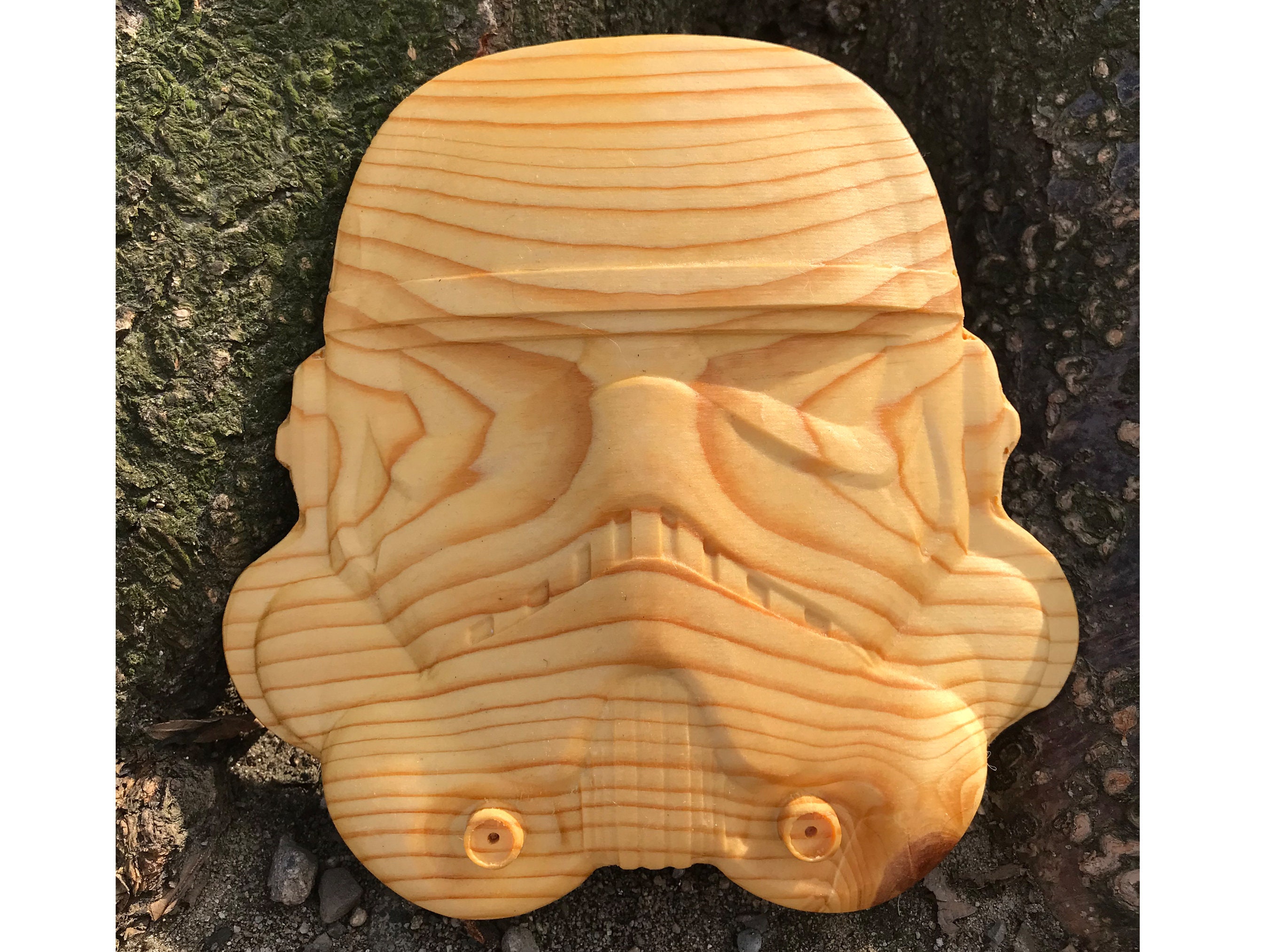 Storm Trooper Helmet Wood Carved Pine Wood Star Wars Birthday Gift - Etsy