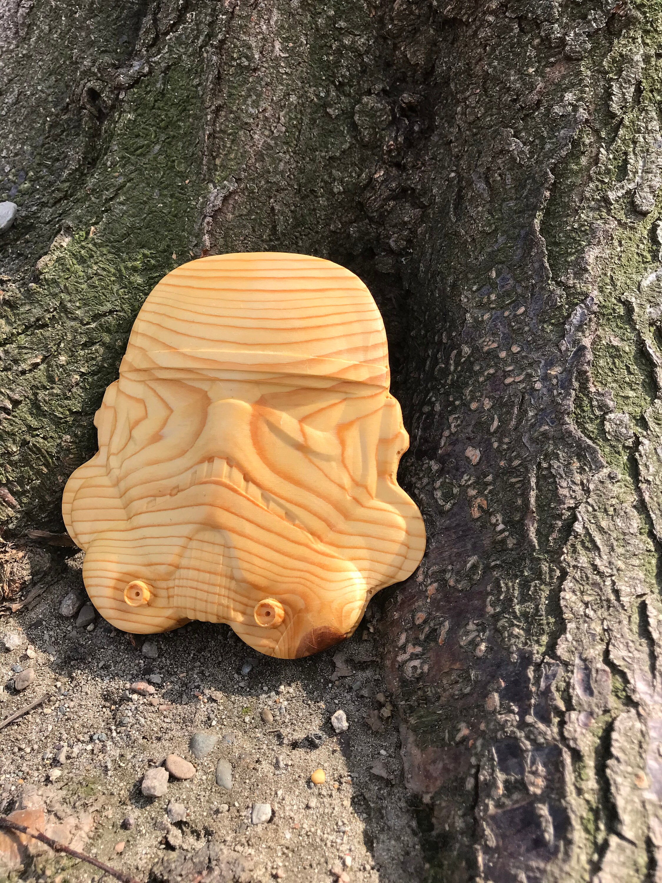 Storm Trooper Helmet | Wood Carved | Pine Wood | Star Wars | Birthday ...