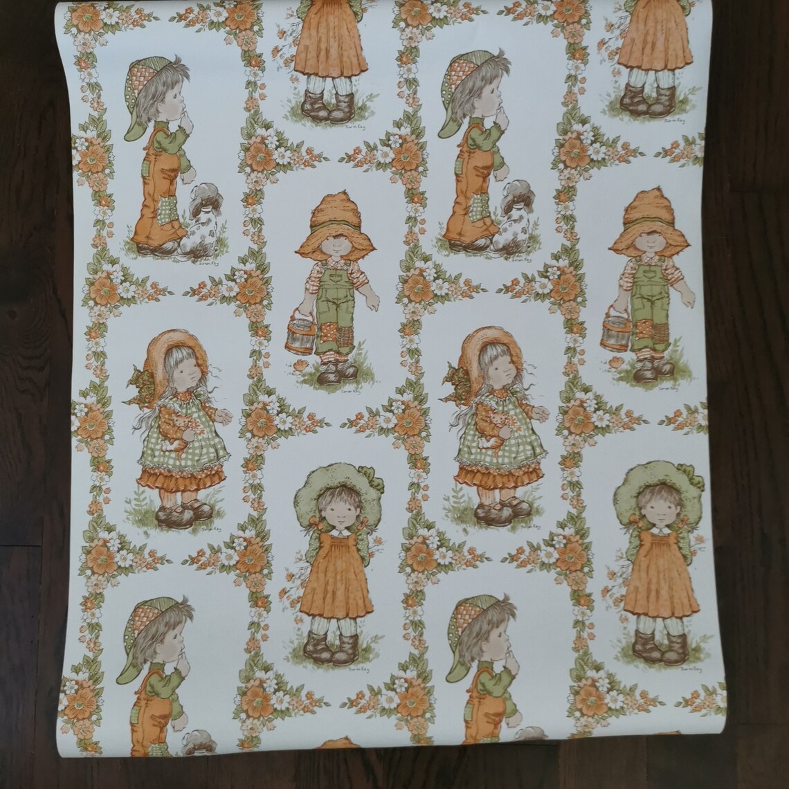 Vintage Sarah Kay Wallpaper Roll LENGTH UNKNOWN 24 - Etsy
