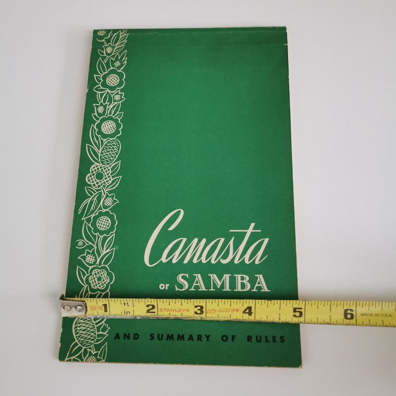 Vintage Canasta Samba Score Pad Junk Journal Pages Notepad Aged Paper ...