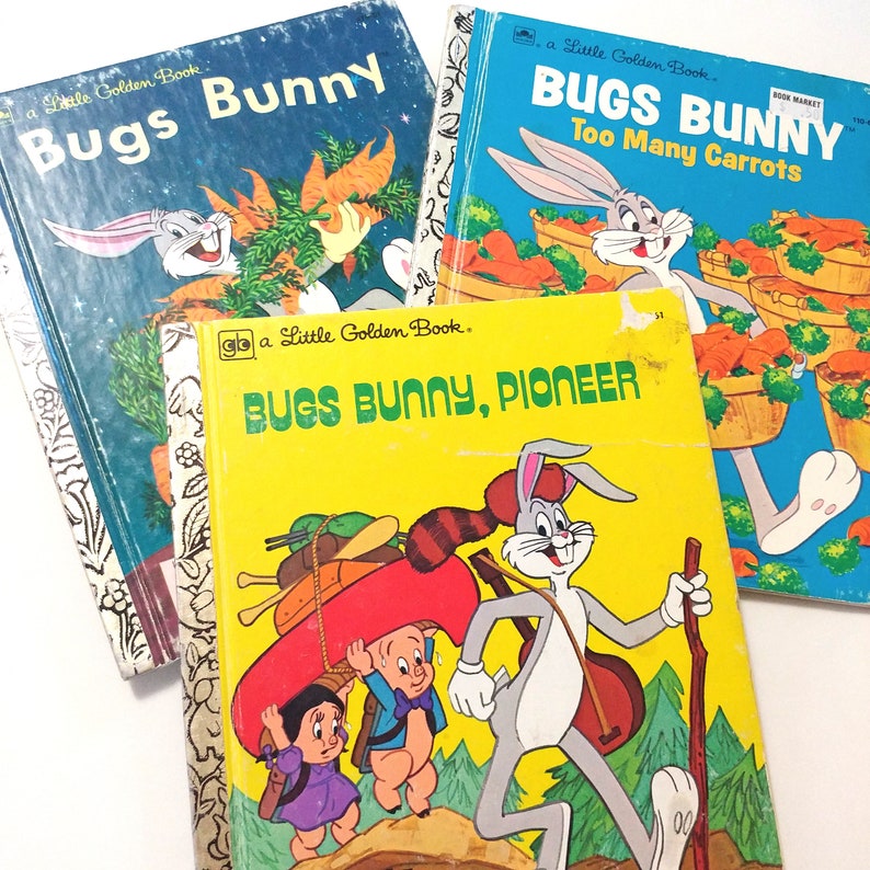 Little Golden Books Bugs Bunny Bundle Looney Tunes Ephemera | Etsy