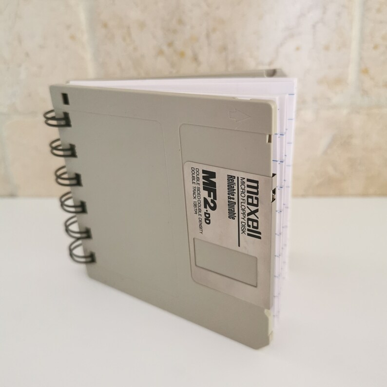 Upcycled Floppy Disk Journal CHOOSE PAPER, Recycled Notebook Diskette ...