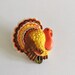 Vintage Thanksgiving Turkey Pin Hallmark Cards Harvest - Etsy
