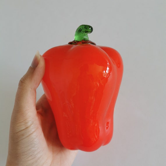 Vintage Glass Red Bell Pepper - munimoro.gob.pe