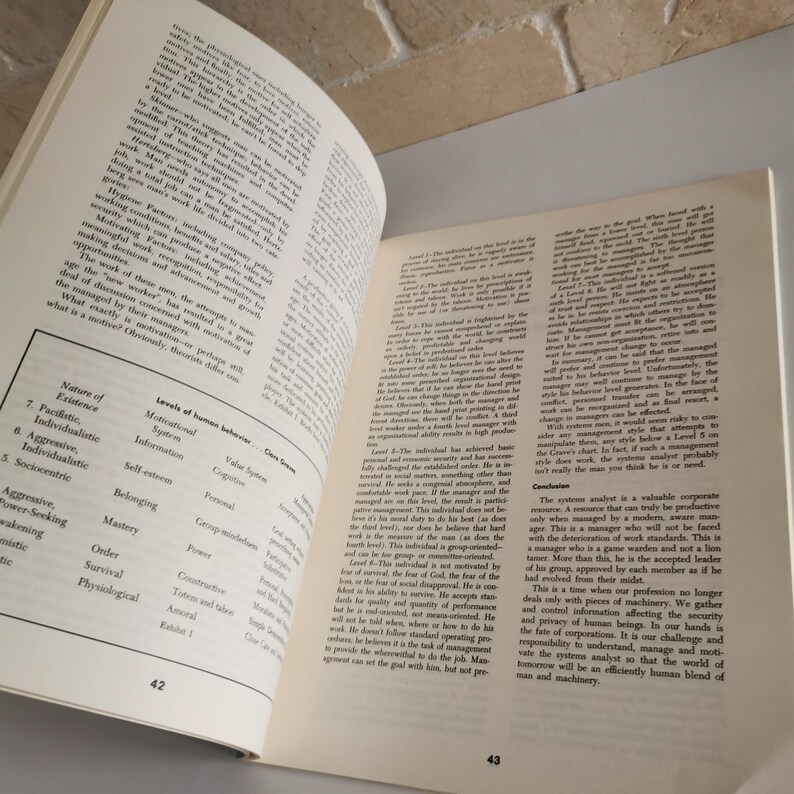 1976 Peopleware in Systems Book Vintage DAMAGED Association in Systems ...
