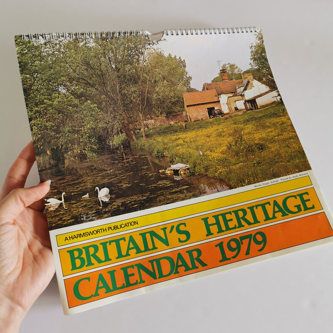 1979 British Heritage Calendar, Cozy Cottage Landscape England Britain ...