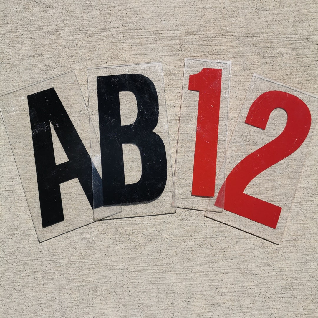 Vintage Acrylic Letter or Number Sign 7inch CHOOSE 1 - Marquee Retro ...