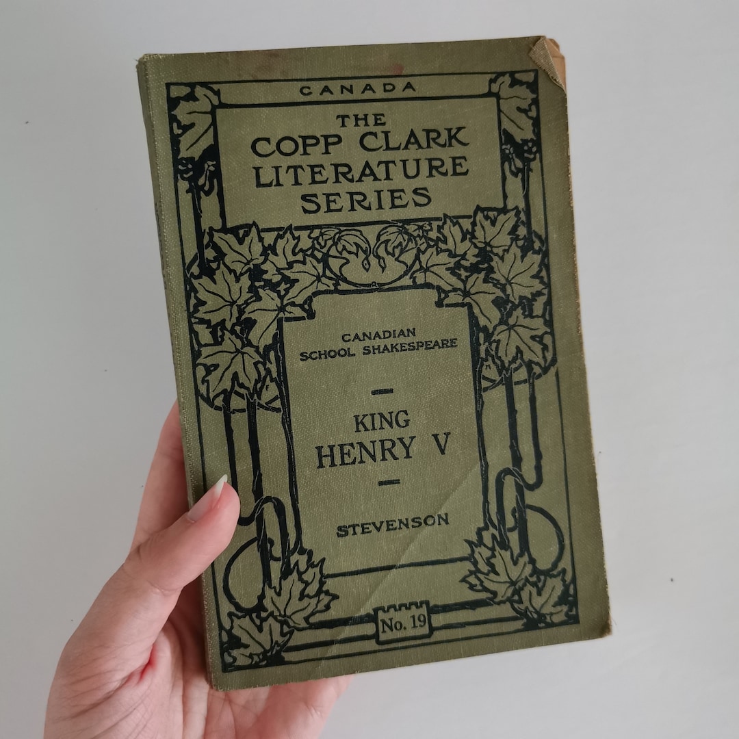 Antique 1923 King Henry V Copp Clark Literature Series HANDWRITING ...