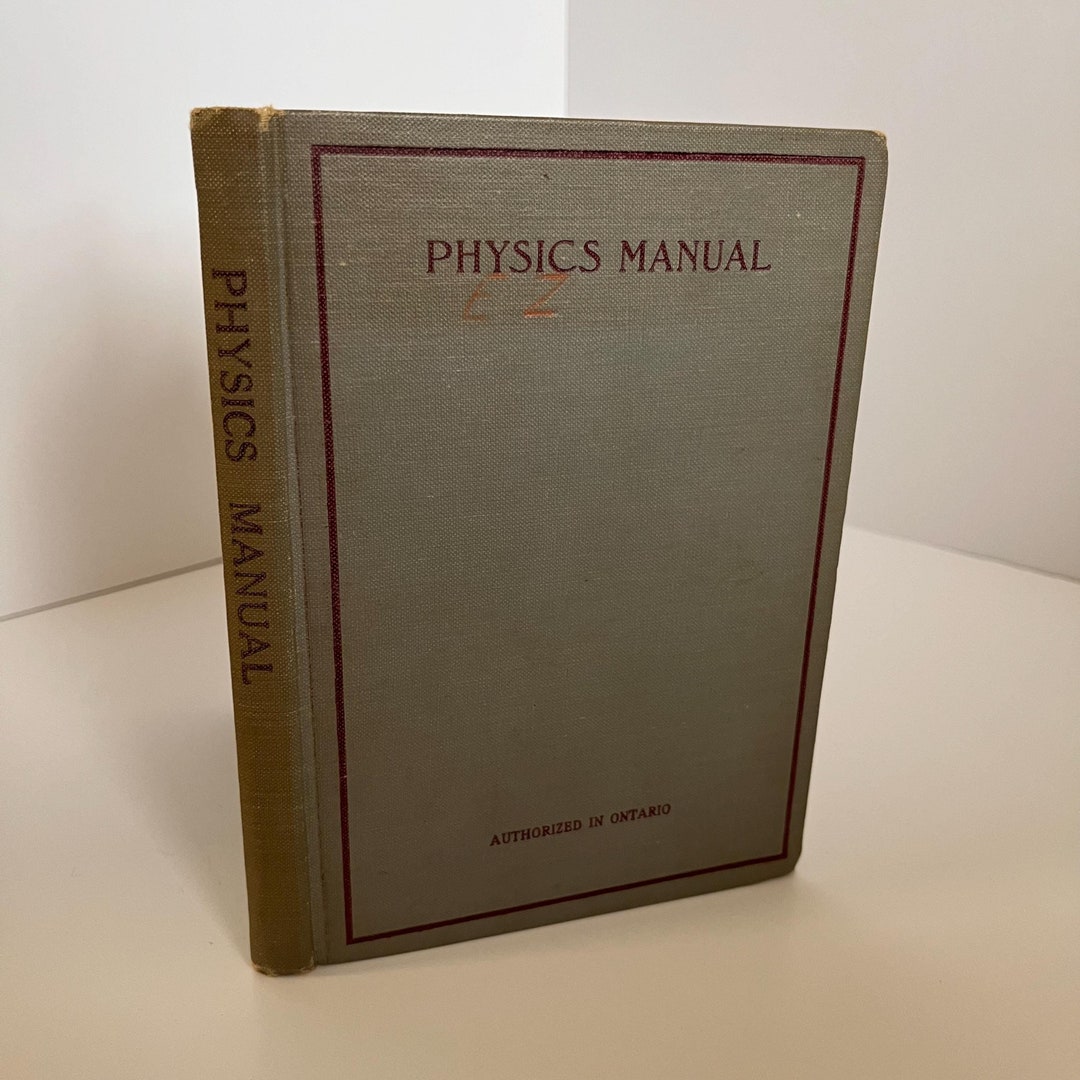 1930s Physics Manual Vintage Textbook Ontario Schoolbook Math Sciences ...