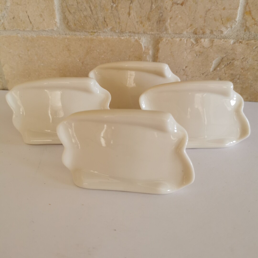 Set of 4 Skye Mcghie Cream Name Cards, Reusable Place Cards Nostalgia ...