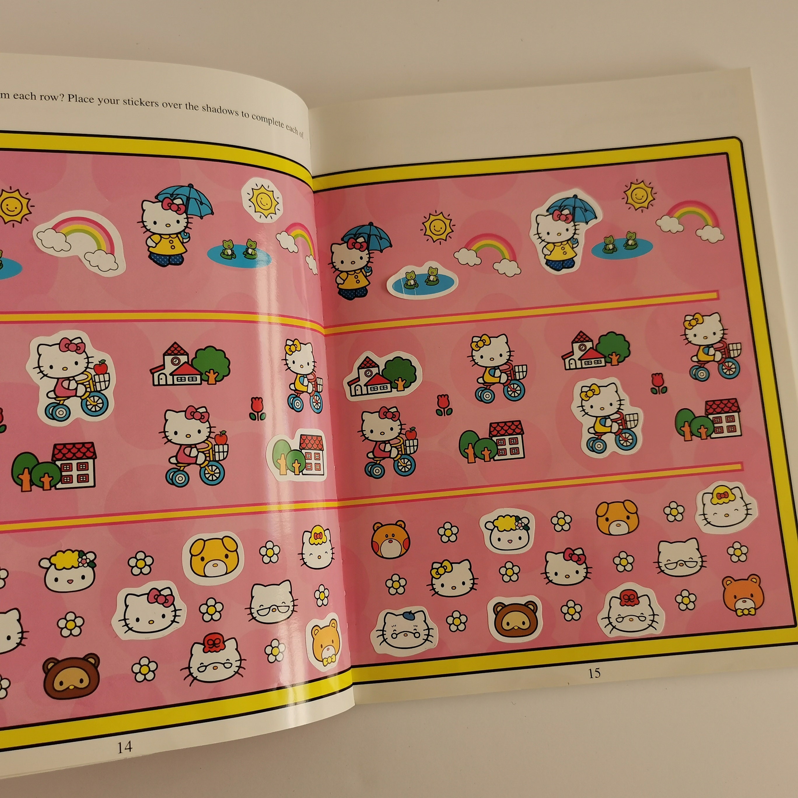 Hello Kitty Sticker Book Treasury USED Over 350 Stickers | Etsy