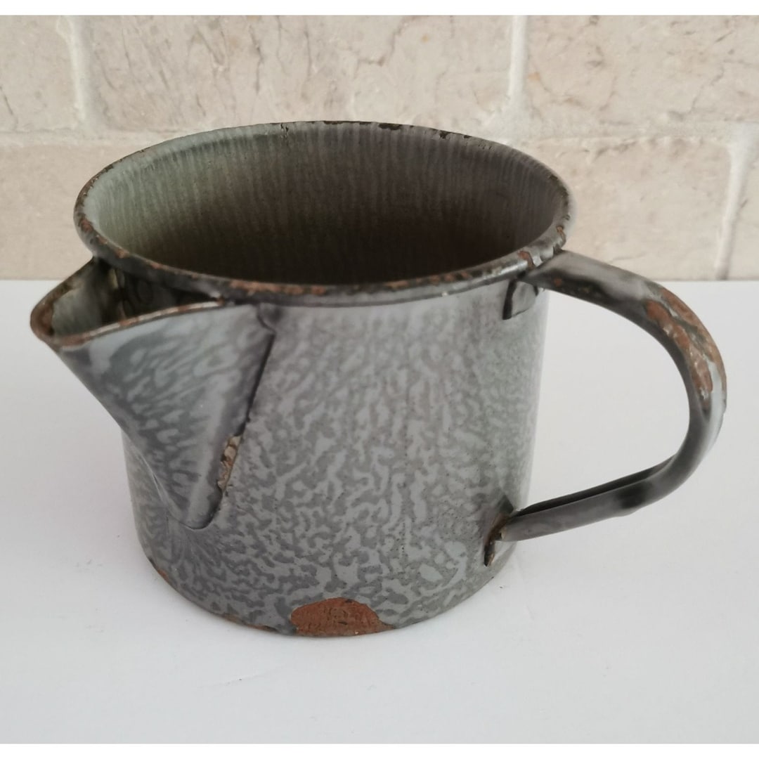Gray Graniteware Gravy Strainer Mug Vintage, CONDITION Swirl Gray ...